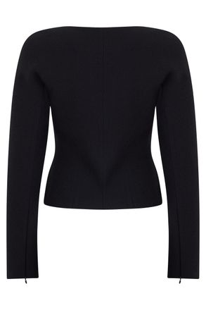 Blumarine Womens Blazer Double-Breasted Cr&ecirc;pe Black Polyester Tops Top