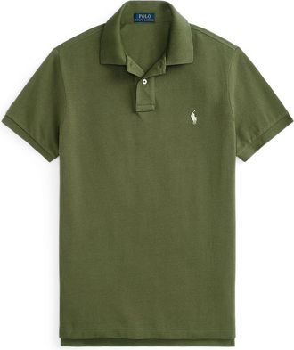 Ralph Lauren Piqu&eacute;-Poloshirt mit Logo-Stickerei, Custom Slim Fit in
