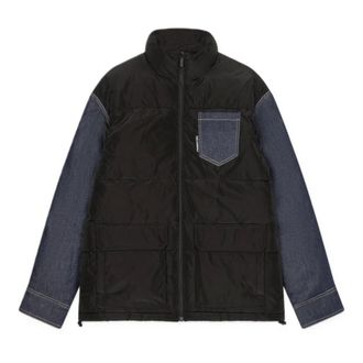 Karl Lagerfeld Homme, Vestes, Multicolore, Taille: 2XL Veste en m&eacute;lange de mati&egrave;res avec d&eacute;tails en denim