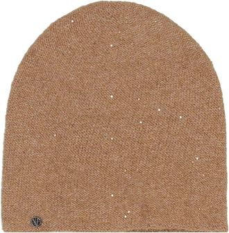 Loevenich Beanie | Schlichte M&uuml;tze mit Glitzer | OneSize | Damen | Modisches Accessoire f&uuml;r jeden Anlass Camel
