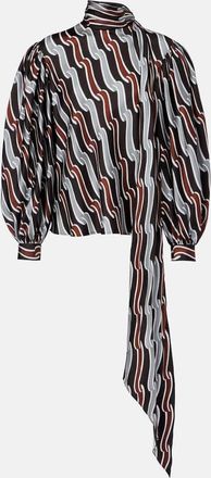 Gucci Blouse imprim&eacute;e en soie