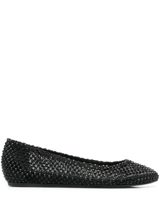 Le Silla ballerines Gilda &agrave; ornements strass&eacute;s - Noir