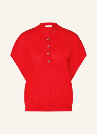 Lilienfels Lilienfels Strick-Poloshirt Mit Merinowolle rot