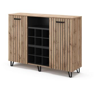 Vicco Kommode Amber, Braun, 133.6 x 100 cm mit 2 Türen