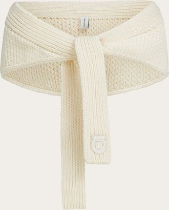 Ferragamo Damen Dreiecksschal Beige