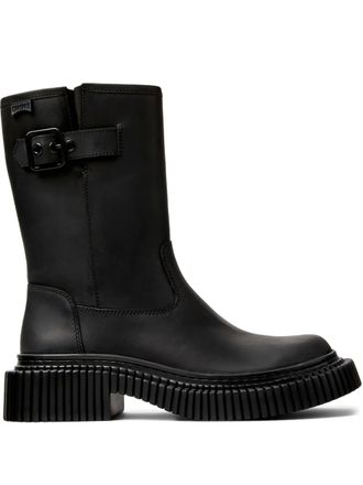 Camper Pix Berlin Stiefel mit Schnallenverschluss - Schwarz