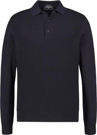 Strellson Herren Pullover blau Baumwolle unifarben