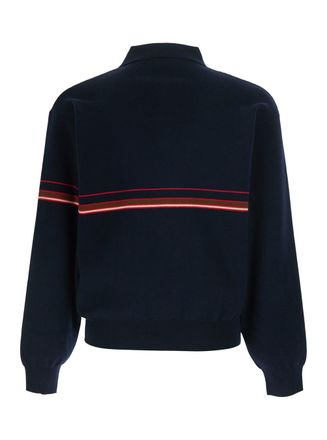 Versace Mens Polo Shirt Blue Cotton Top