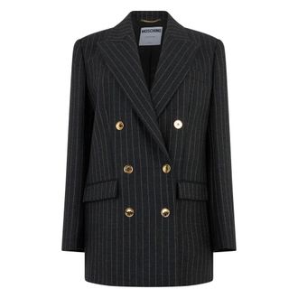 Moschino Zweireihiger Blazer - - Jackets - Damen - Schwarzk - XL
