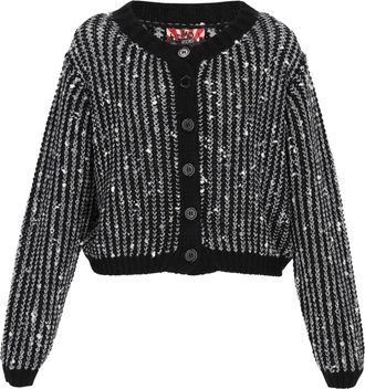 Mymo Strickjacke Frauen schwarz mehrfarbig