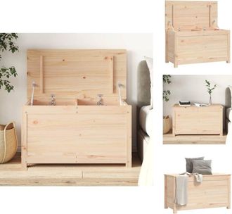vidaXL Truhe 80x40x45,5 cm Massivholz Kiefer - Aufbewahrungsbauchstelle - Holzkiste - Kiefernholz M&ouml;bel - Speicherl&ouml;sung - Wohnzimmer Organisation