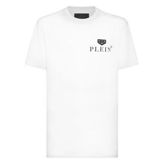 Philipp Plein Homme, Tops, Blanc, Taille: 3XL T-Shirt Col Rond