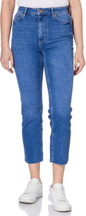 Pieces Pieces Damen PCDELLY HW Straight Electric BC Jeans, Medium Blue Denim, L