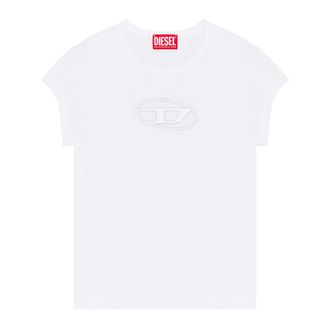 Diesel Femme, Tops, Blanc, Taille: 42 FR T-shirt Peekaboo Logo