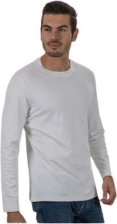 Brunello Cucinelli Lang&auml;rmeliges Baumwolljersey-T-Shirt - - Tops - Herren - Wei&szlig; - S