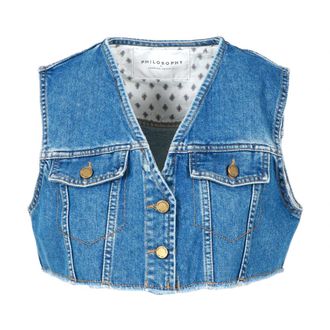 Philosophy di Lorenzo Serafini Denimweste - - Jackets - Damen - Blau - M