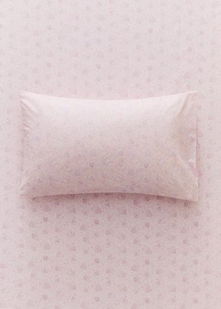 Mango Taie doreiller berceau percale de coton fleurs 30x50 rose pastel - Home - 30x50cm - MANGO HOME