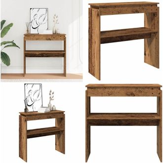 vidaXL Konsolentisch Altholz-Optik 80x30x80 cm Holzwerkstoff - Vidaxl