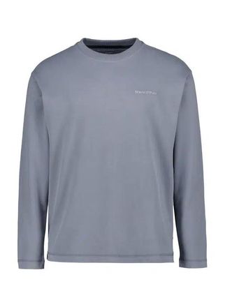 Marc O'Polo Herren Longsleeve blau Baumwolle