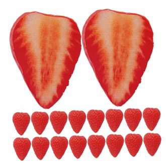 Cabilock K&uuml;nstliche Erdbeeren Kunststoff Naturgetreu Halbe Fr&uuml;chte Tischdekoration Fotorequisite F&uuml;r Party Zuhause