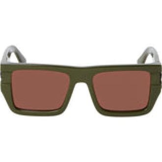 Off-white unisex, Accessoires, Vert, Taille: 54 MM Lunettes de Soleil Rectangulaires Vertes Oeri149 Chester