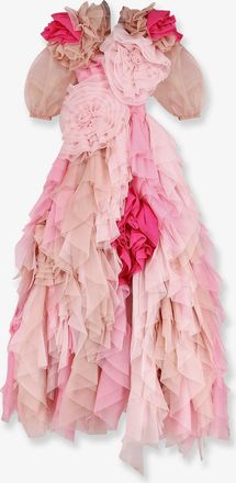 Dolce & Gabbana Chiffon long dress with bustier - DOLCE & GABBANA - gender_Woman