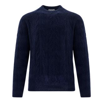 Ballantyne Rundhals-Strickpullover - - Knitwear - Herren - Blau - L