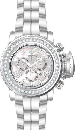 Invicta Jason Taylor 51323 Herrenuhr - Quarzwerk - Edelstahl mit Perlmuttzifferblatt - 58 mm - Mit 45 Labor-Diamanten