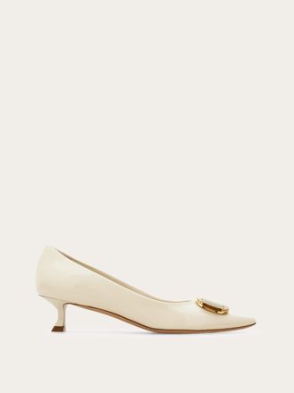 Ferragamo Damen Bridal - Pumps mit Vara-Plakette Weiß Größe 37.5