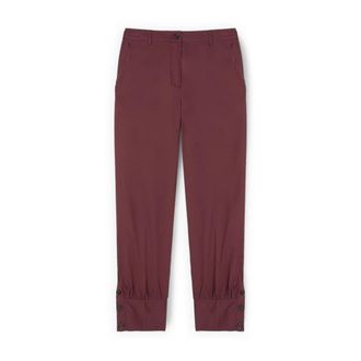 Motivi Hose mit Umschlag aus Popeline - - Trousers - Damen - Lila - 2XS