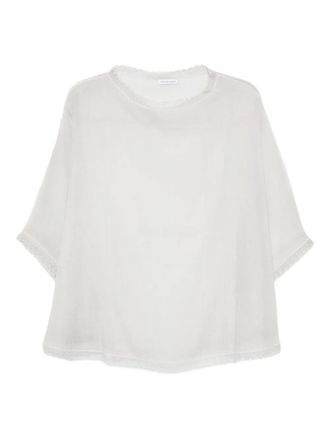 Faliero Sarti blouse bordée de dentelle - Blanc