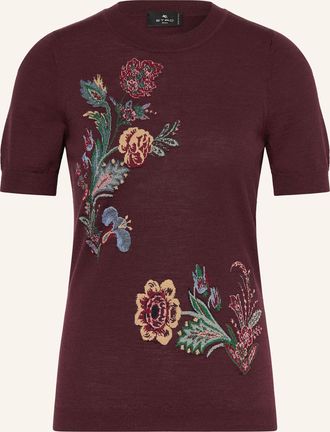 Etro Etro Strickshirt Mit Glitzergarn rot
