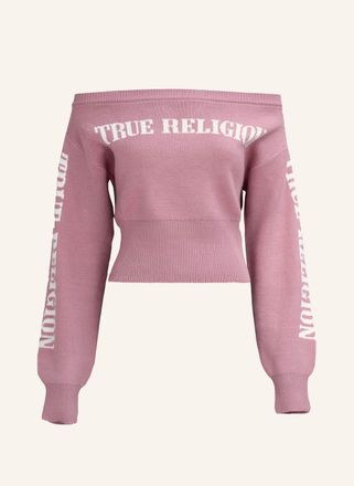 True Religion Pullover Schulterfrei rosa