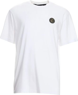 Just Cavalli Homme, Tops, Blanc, Taille: XL Logo-patch T-shirt