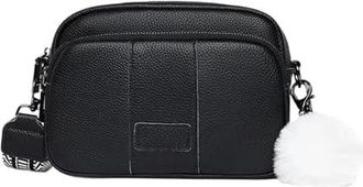 Generic Compatible for les femmes sac &agrave; main femme avec large bandouli&egrave;re cheveux ampoule Sac(Black)