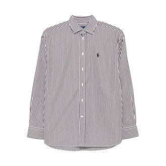 Polo Ralph Lauren Femme, Blouses et Chemises, Brun, Taille: 38 FR Chemise boutonn&eacute;e &agrave; rayures