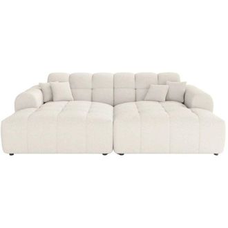 Casanova ALEXIA XL - Canap&eacute; droit tissu bouclette 4 places - Beige
