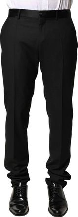 Dolce & Gabbana Homme, Pantalons, Noir, Taille: S Pantalon de ville taille mi-haute