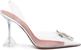 Amina Muaddi Femme, Chaussures, Gris, Taille: 40 EU With Heel