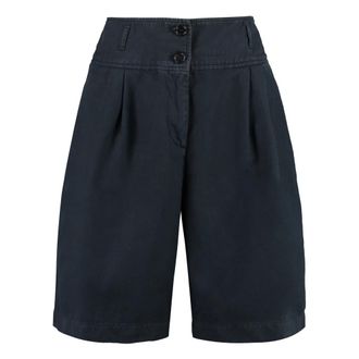 Aspesi Lange Shorts mit Umschlagbund - - Shorts - Damen - Blau - S