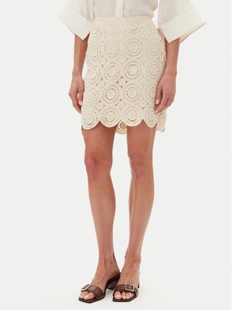 Vila Minirock Risse 14105865 Beige Regular Fit