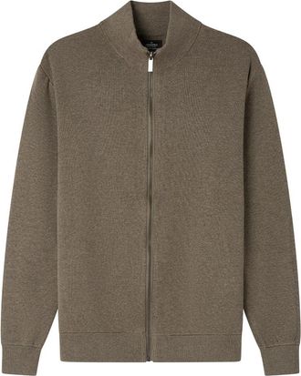 Springfield Herren New Gg12 Milano Knittted Zip Up Cardigan Strickjacke mit Rei&szlig;verschluss, hautfarben, XX-Large