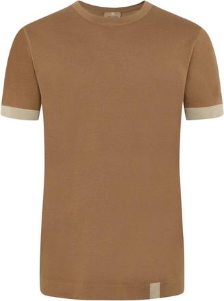Mos Mosh Strick-T-Shirt aus Baumwolle mit Rundhalsausschnitt in