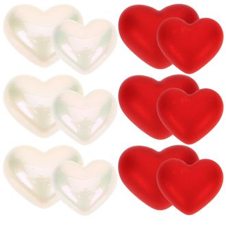 Soimiss 20 St&uuml;ck Herzf&ouml;rmige Dekoperlen aus Kunststoff als Vasenf&uuml;ller f&uuml;r Valentinstag Tischdekoration und Selbstgemacht Schmuckherstellung