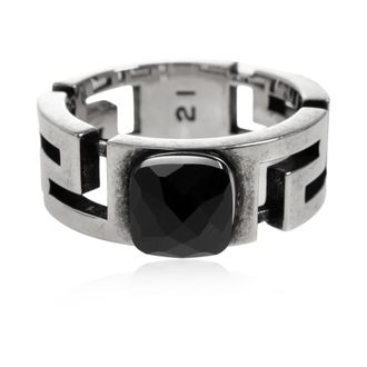 Versace Greca Ring - - Accessories - Damen - Grau - 65 MM