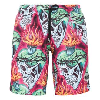 Philipp Plein Badeshorts Love Tattoo - - Swimwear - Herren - Mehrfarbig - 4XL