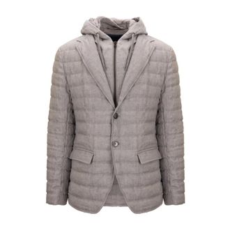 Herno Doppellagige Daunenjacke - - Jackets - Herren - Grau - L