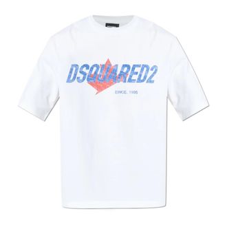 Dsquared2 T-Shirt mit Logo-Print - - Tops - Herren - Wei&szlig; - XS