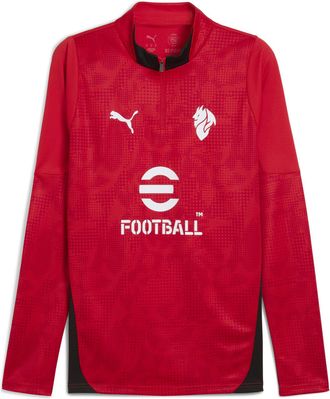 Puma Haut dentra&icirc;nement &agrave; col zipp&eacute; 25/26 AC Milan Homme, Accessoires, Rouge, XL