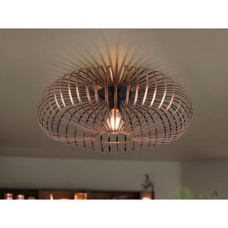 Trio Leuchten LED Deckenleuchte Gitter Lampenschirm Metall in Kupfer antik &Oslash; 40cm